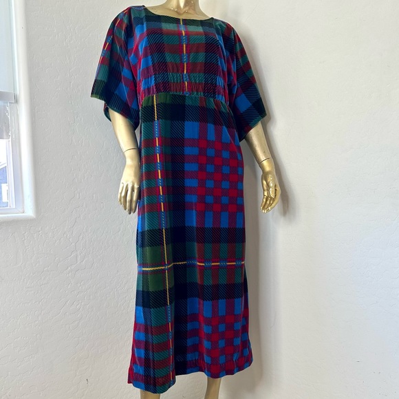 Vintage | Dresses | Vintage Ann Hodge For Millicent Checkplaid Velvet ...